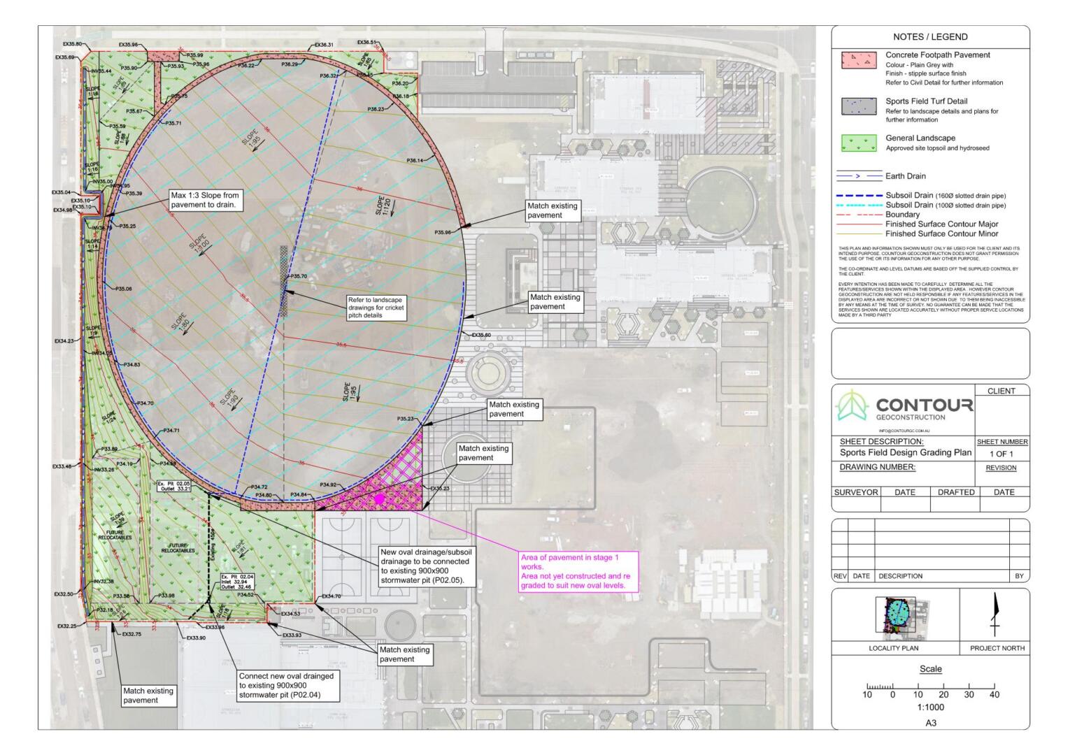 Truganina Primary School – Sports Oval Design - Contour Geoconstruction